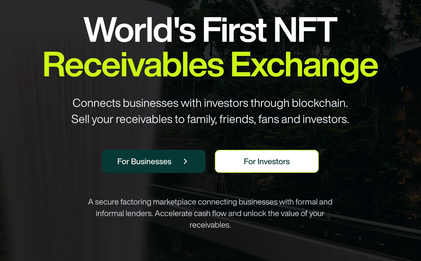 Receivables Exchange | World's First NFT Receivables Exchange